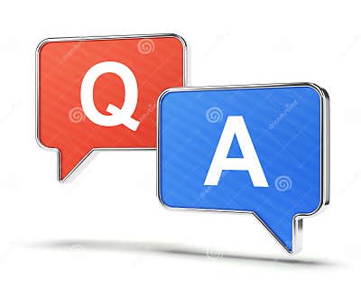 Question and Answer Speech Bubbles Stock Illustration - Illustration of ...