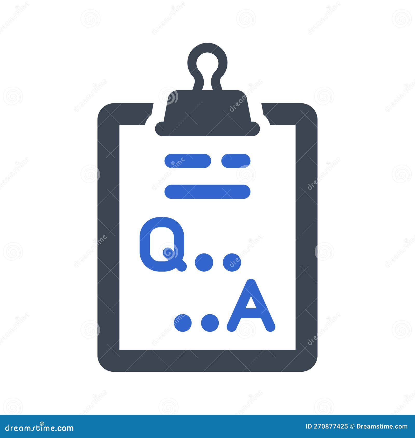 Question and Answer Survey Icon Stock Vector - Illustration of support ...
