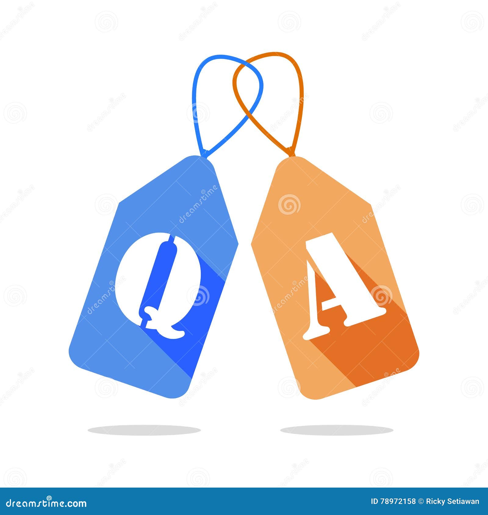 Question and Answer Tag Labels Stock Illustration - Illustration of ...