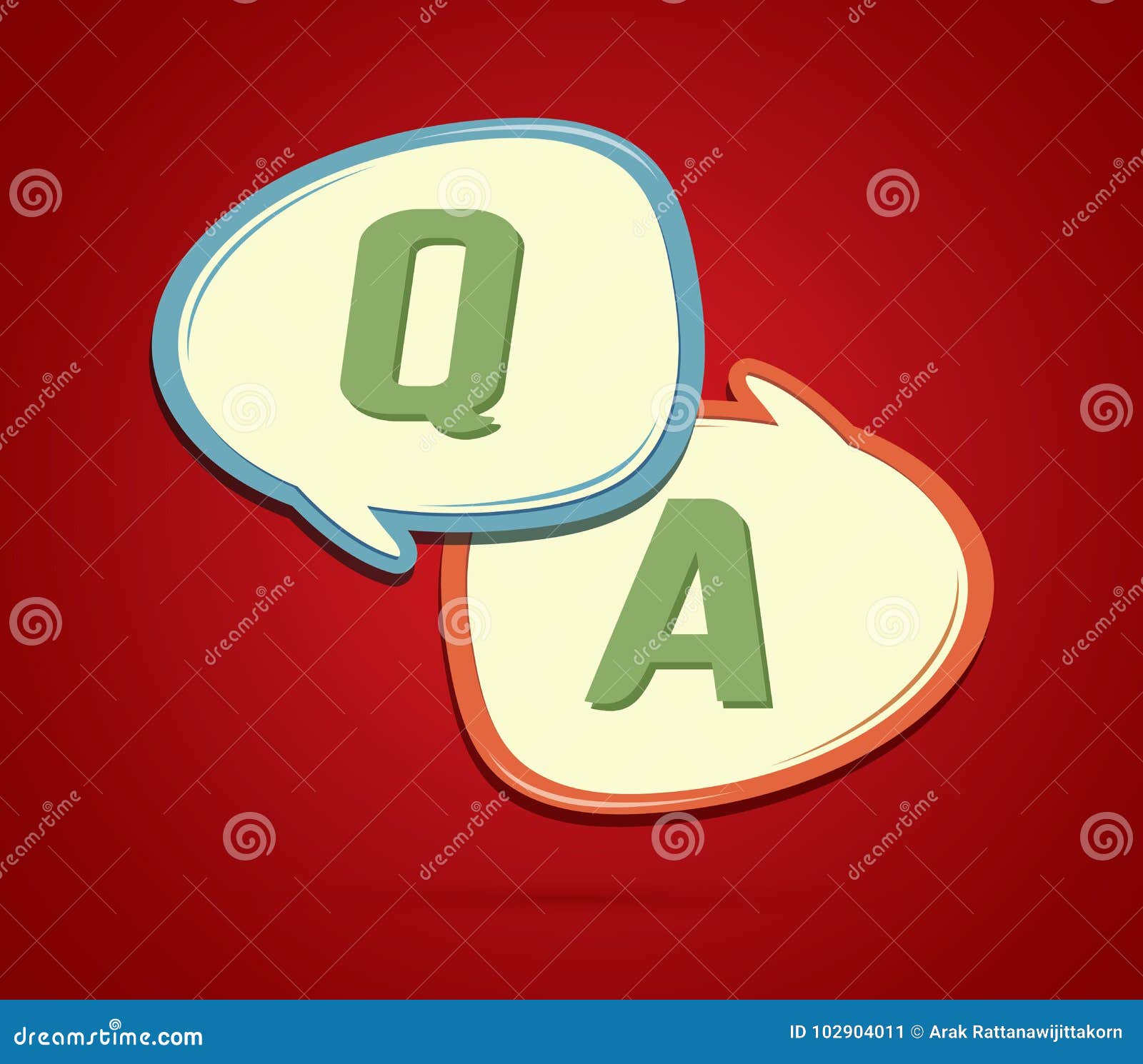 Answer - 3D Text Illustration - Words With Colored Lines Tilde And ...