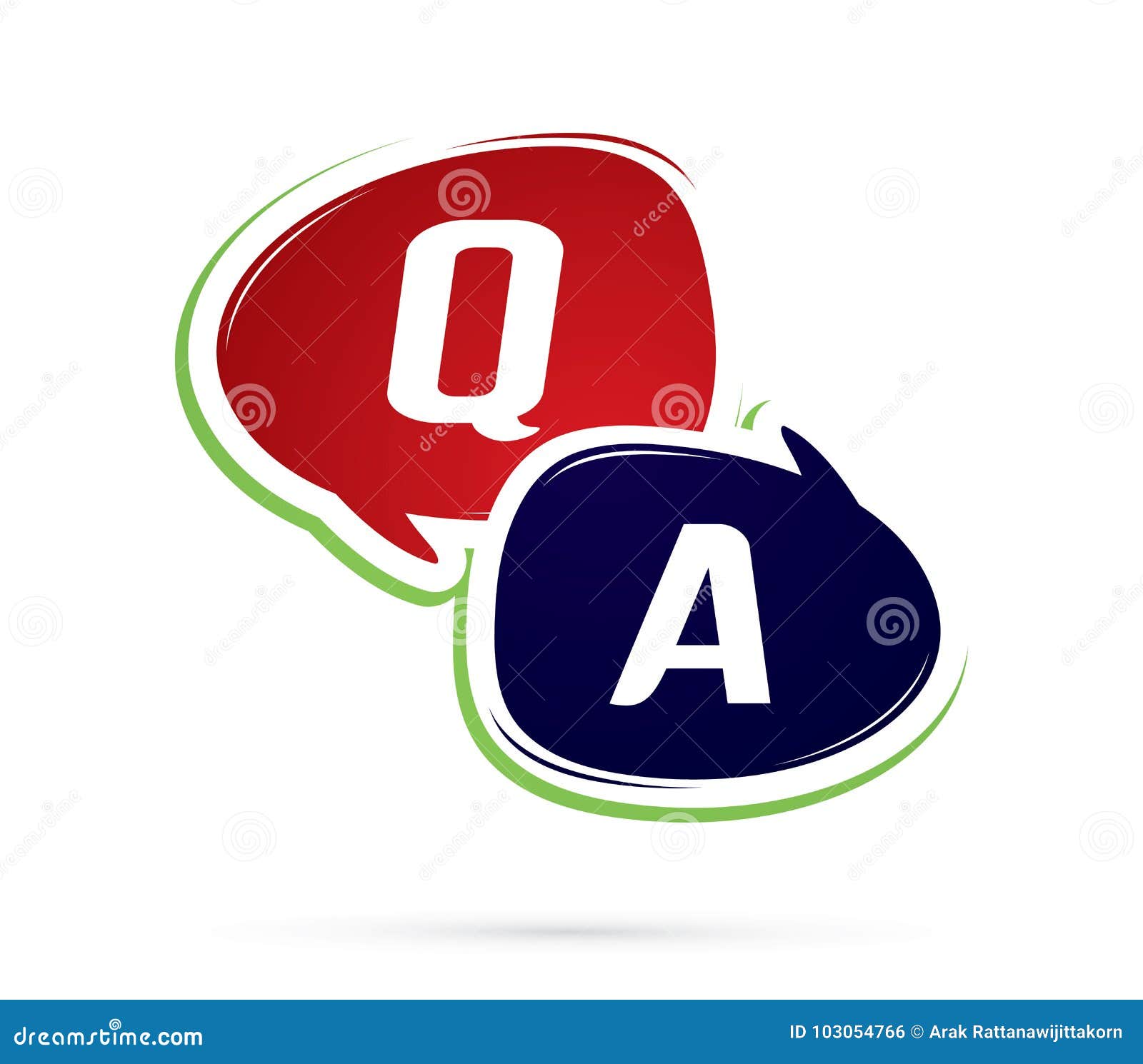 Question and Answer Text in Balloons Graphic Vector. Stock Vector ...