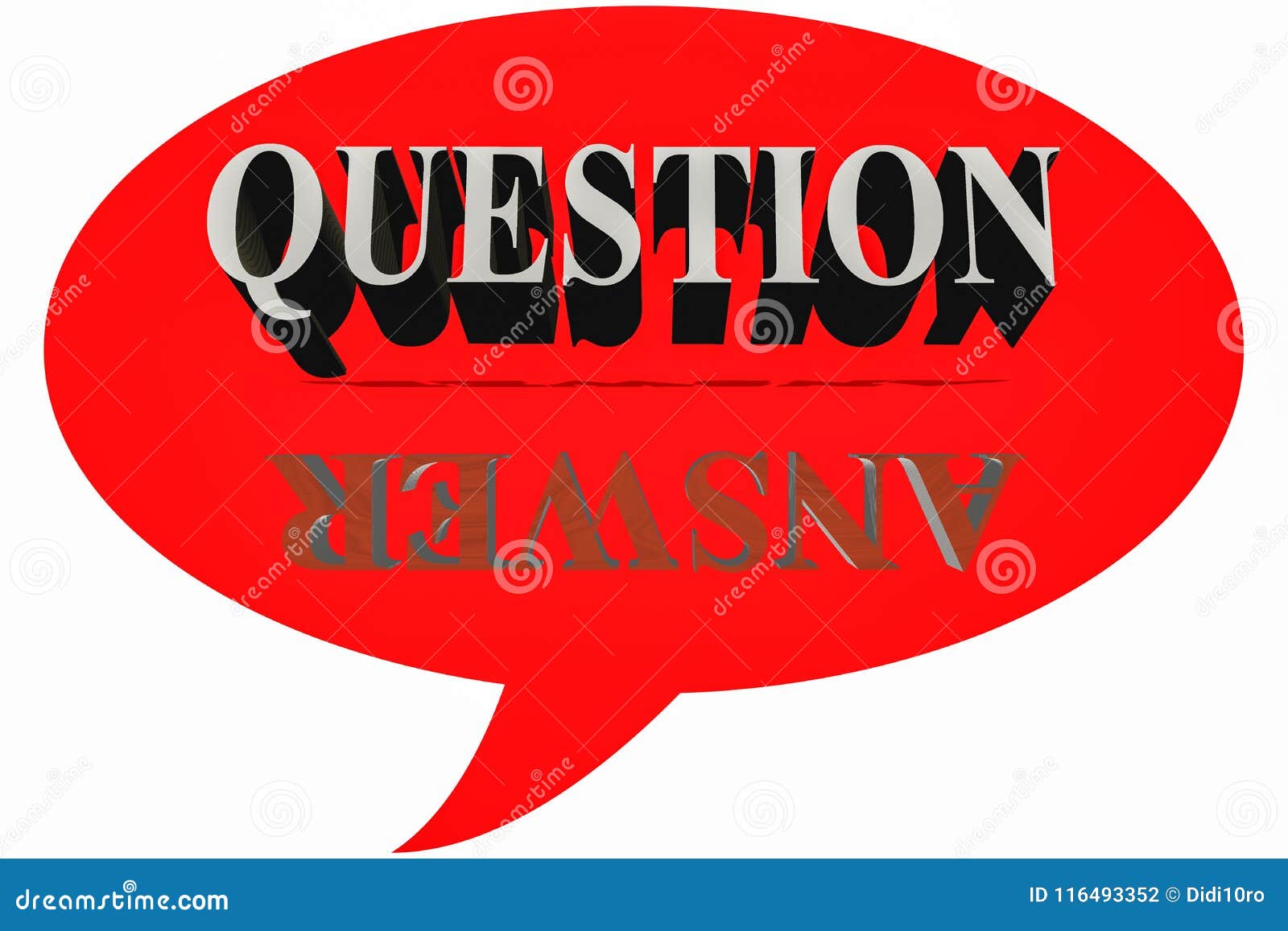 Question and Answer Text Cloud Bubble Banner Inquiry Stock Illustration ...