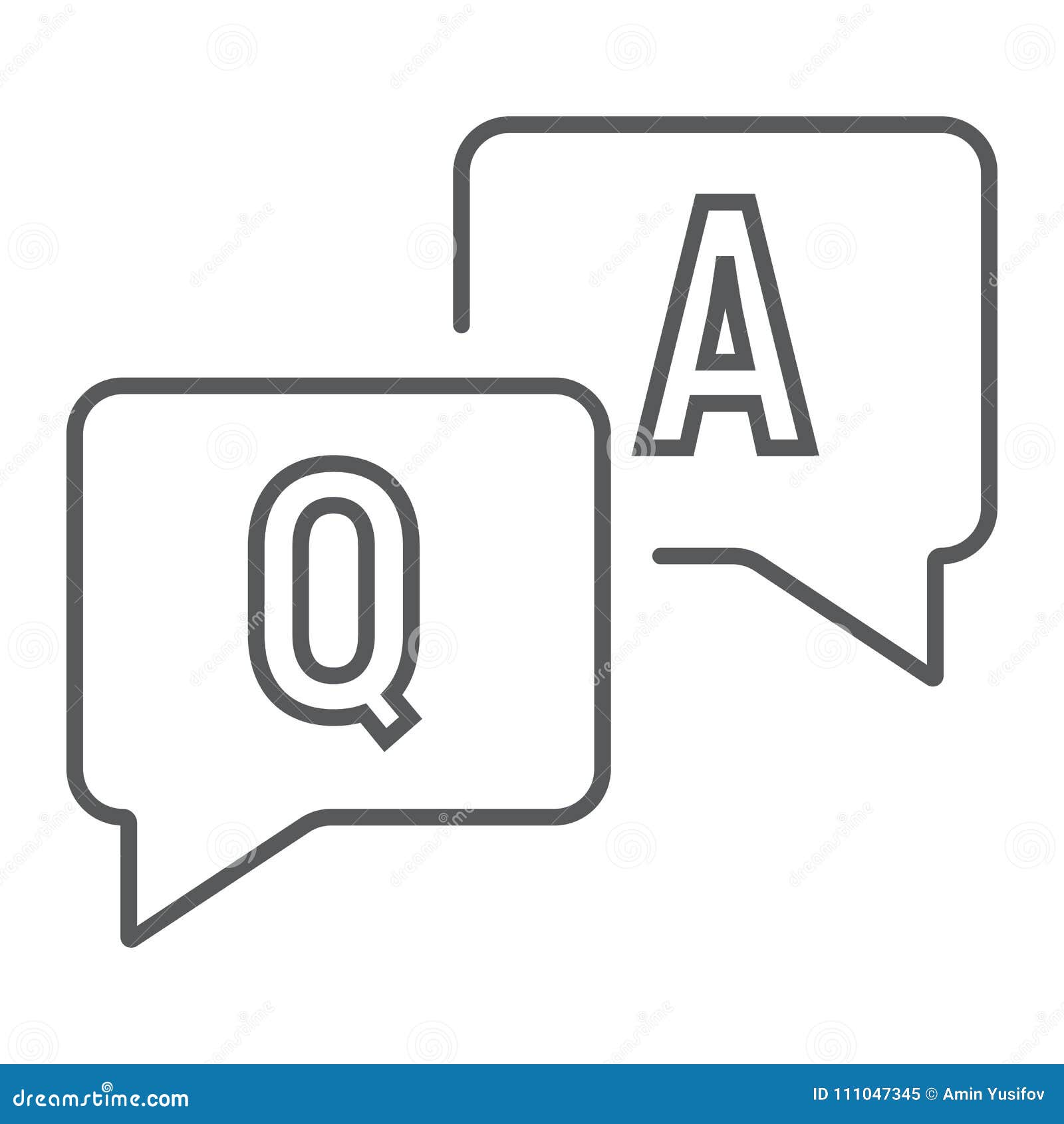Question and Answer Thin Line Icon, E Learning Stock Vector ... Question and Answer Thin Line Icon, E Learning Stock Vector ...
