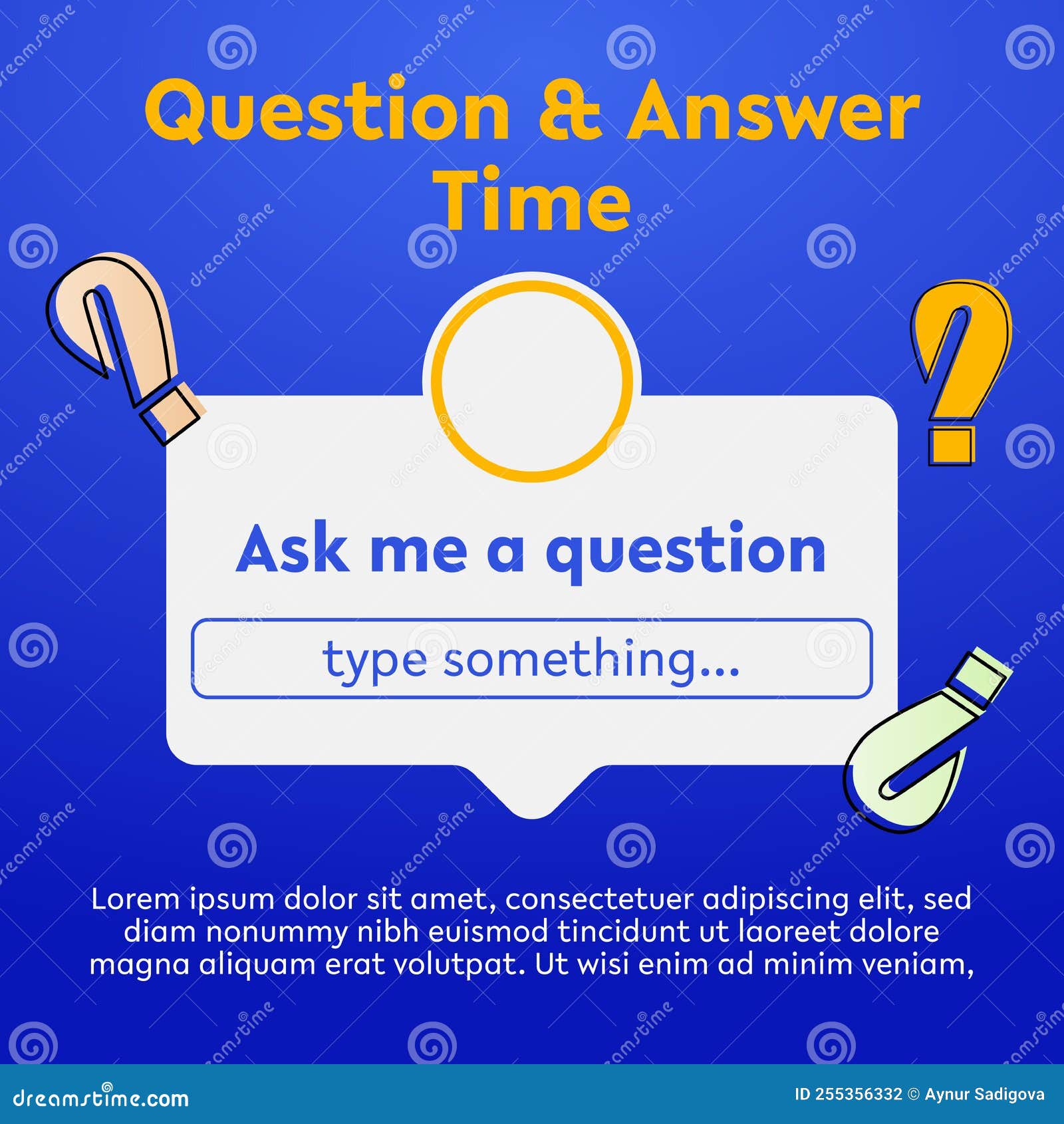Question and Answer Time for Social Media Post Template Stock Vector ...
