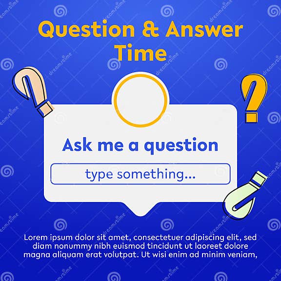 Question and Answer Time for Social Media Post Template Stock Vector ...