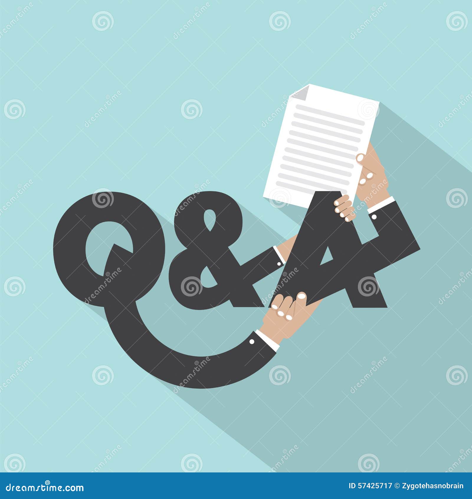 Question and Answer Typography Design. Stock Vector - Illustration of ...