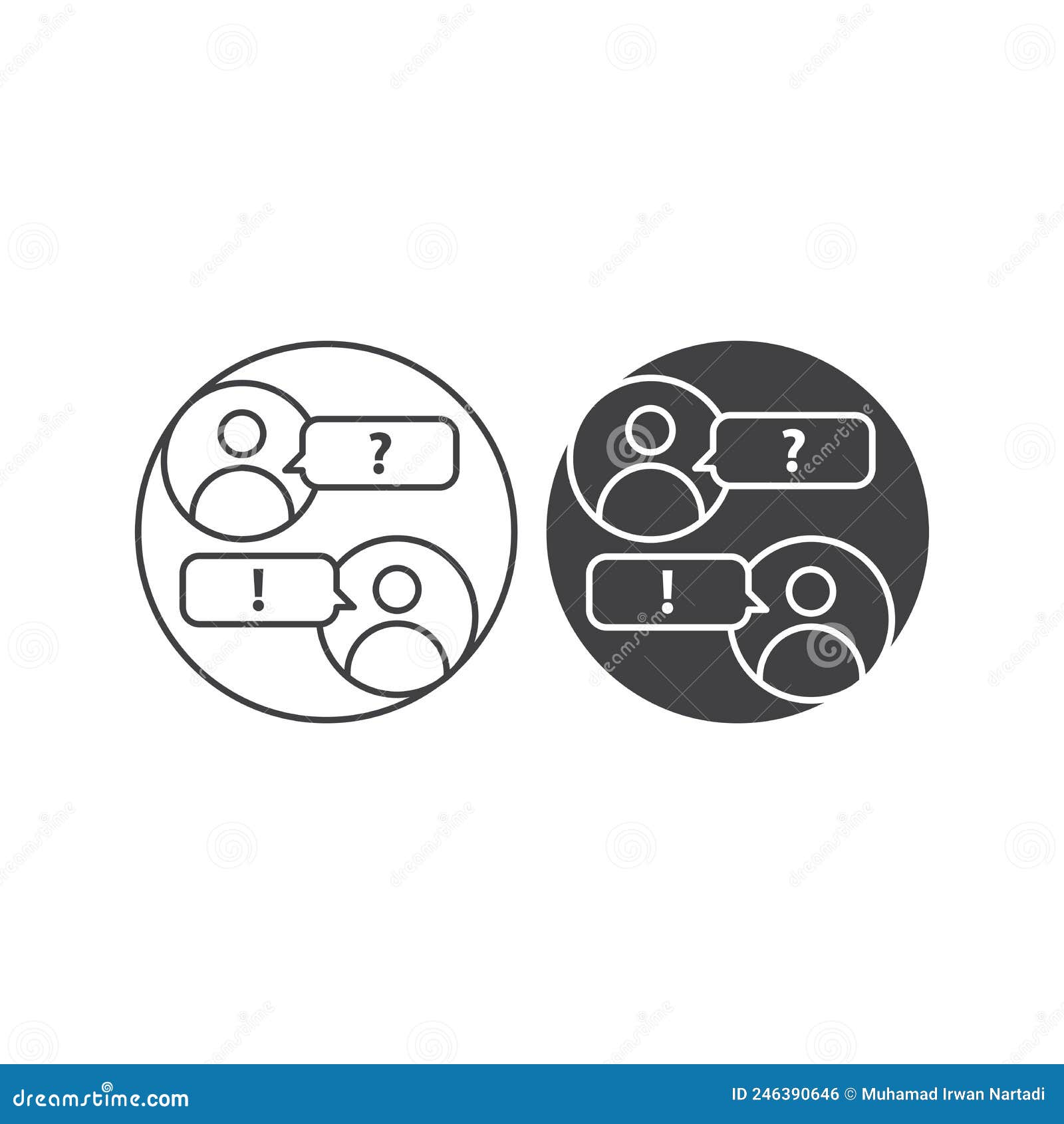 Question and Answer . Vector Icon Template Stock Vector - Illustration ...