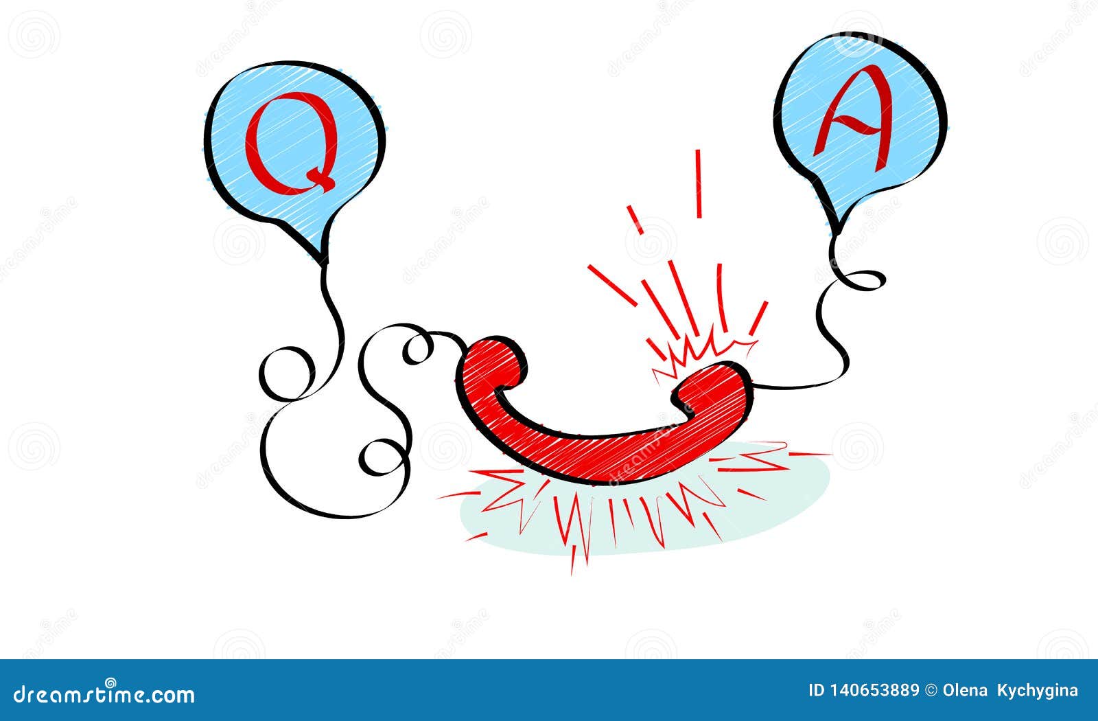 Question and Answer Vector Illustration Concept in Doodle Style ...