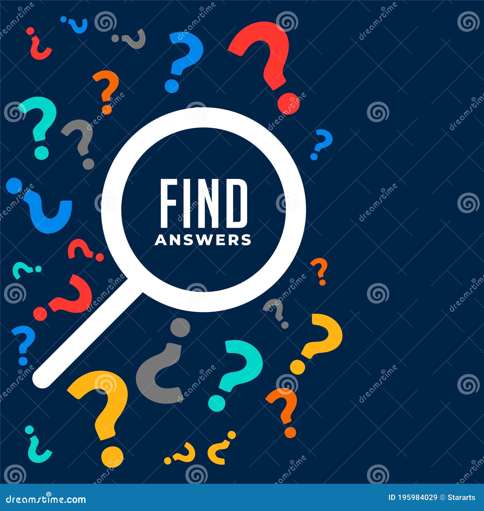 Question and Answers Background with Search Symbol Stock Vector ...