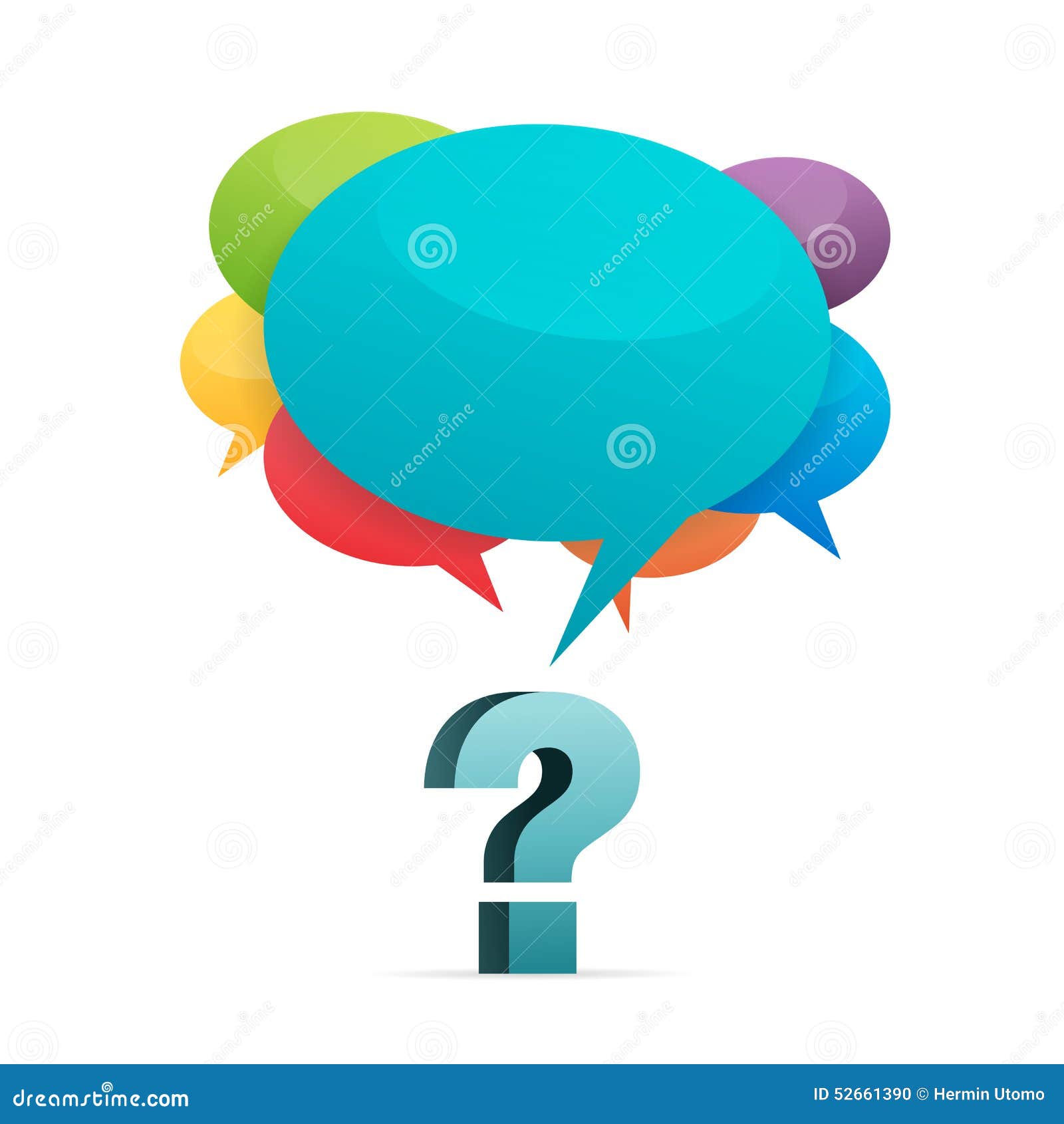 Question Answers stock vector. Illustration of color - 52661390