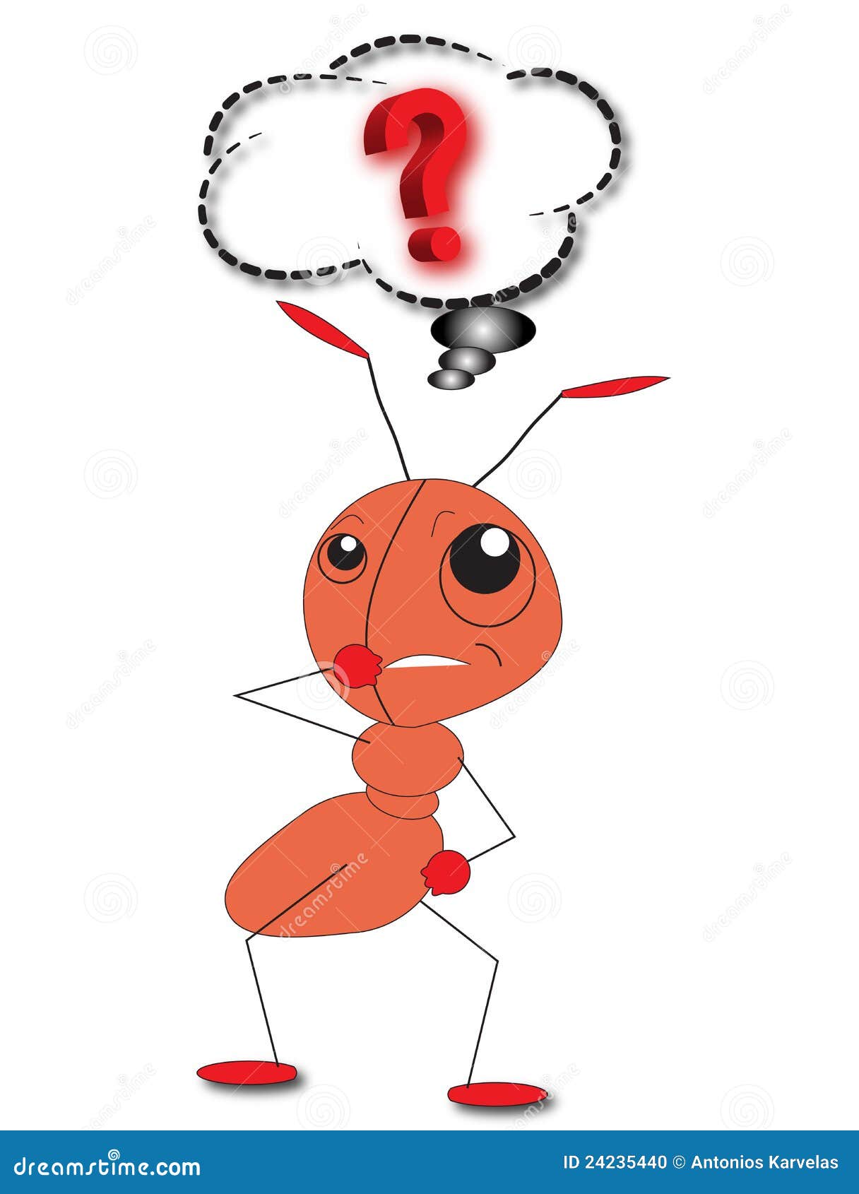 Question Ant stock illustration. Illustration of frown - 24235440