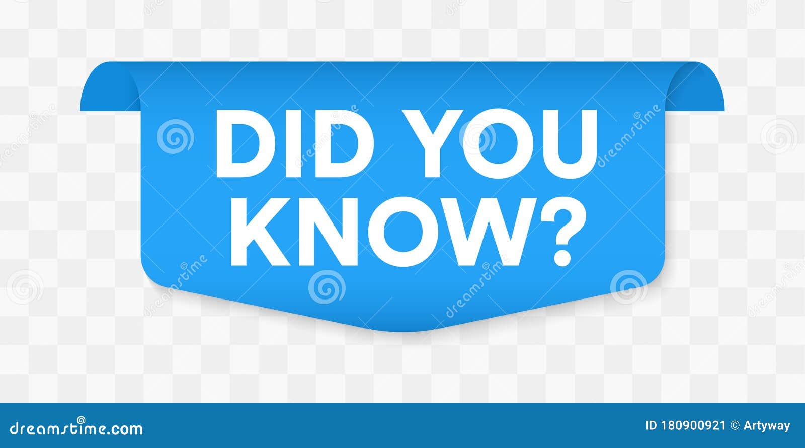 Question Banner, Helpful Blue Label, Interesting Fact Button, Tutorial ...