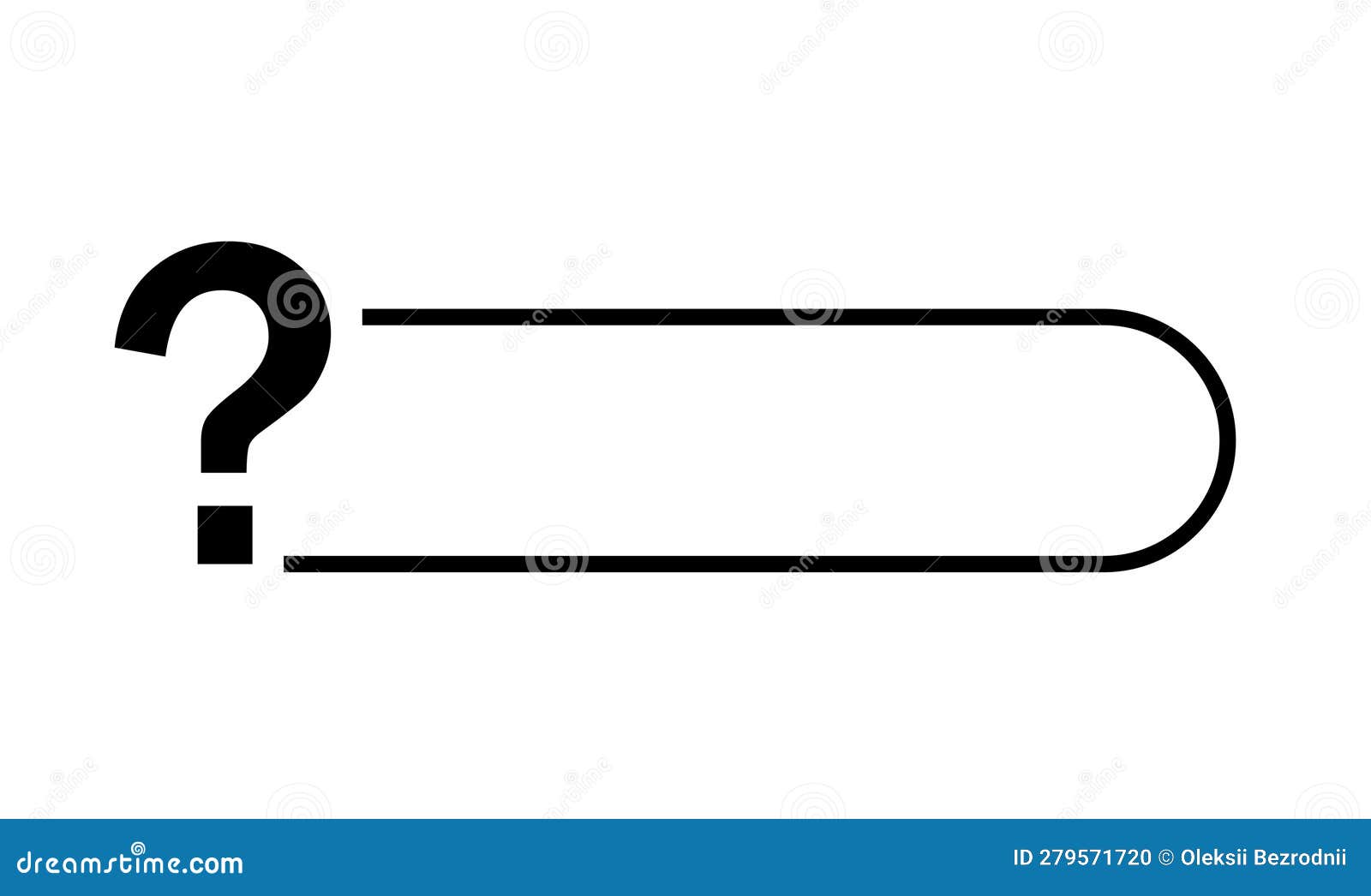 Question Black Line Box Faq Vector Text Banner. Question Stock ...