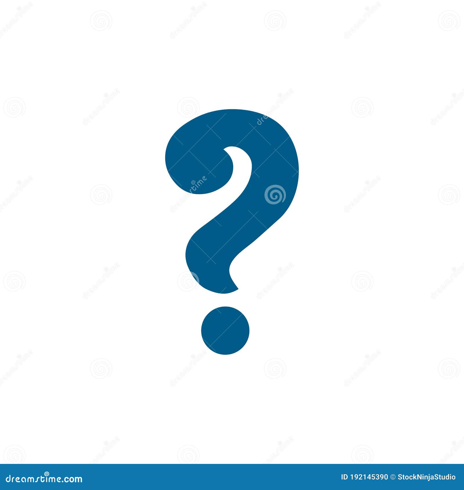 Question Blue Icon on White Background. Blue Flat Style Vector ...