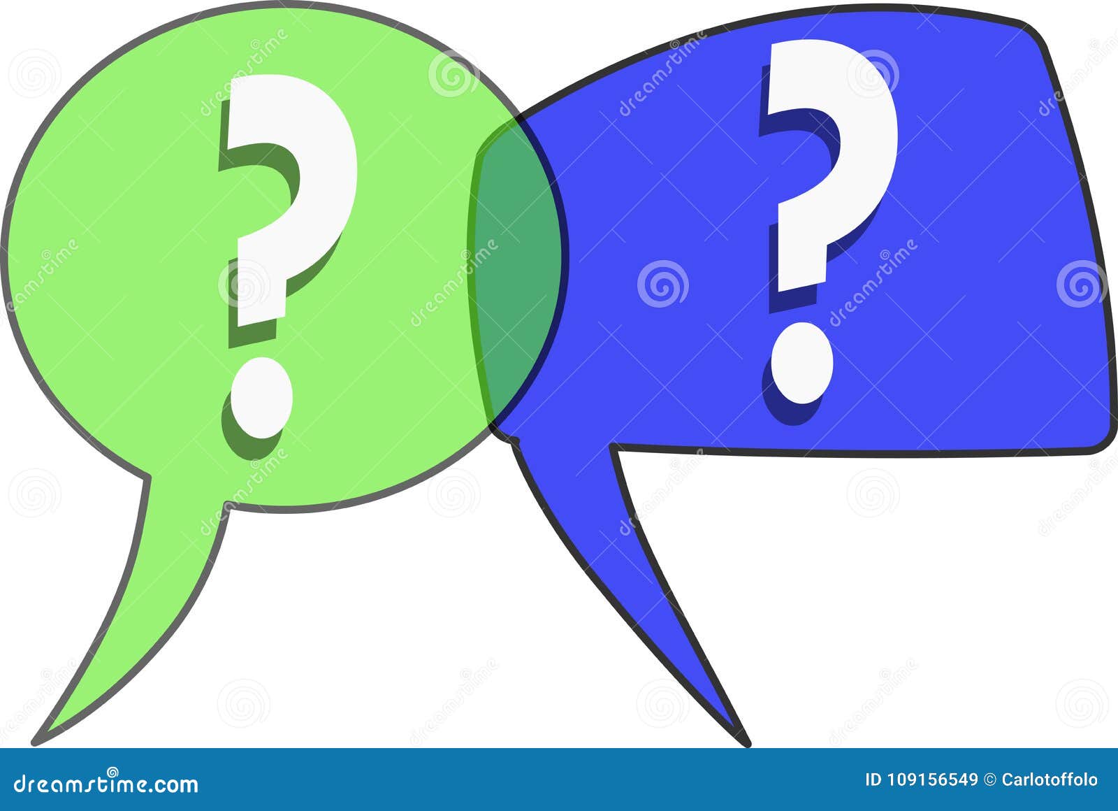 Question bubbles - vector stock vector. Illustration of discover ...