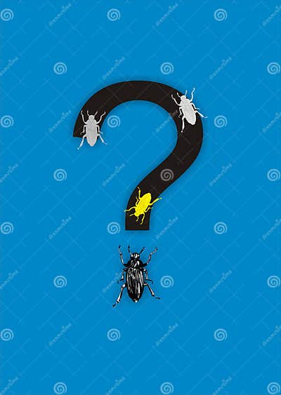 Question with bugs stock vector. Illustration of question - 4805282