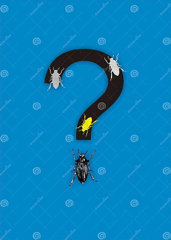 Question with bugs stock vector. Illustration of question - 4805282