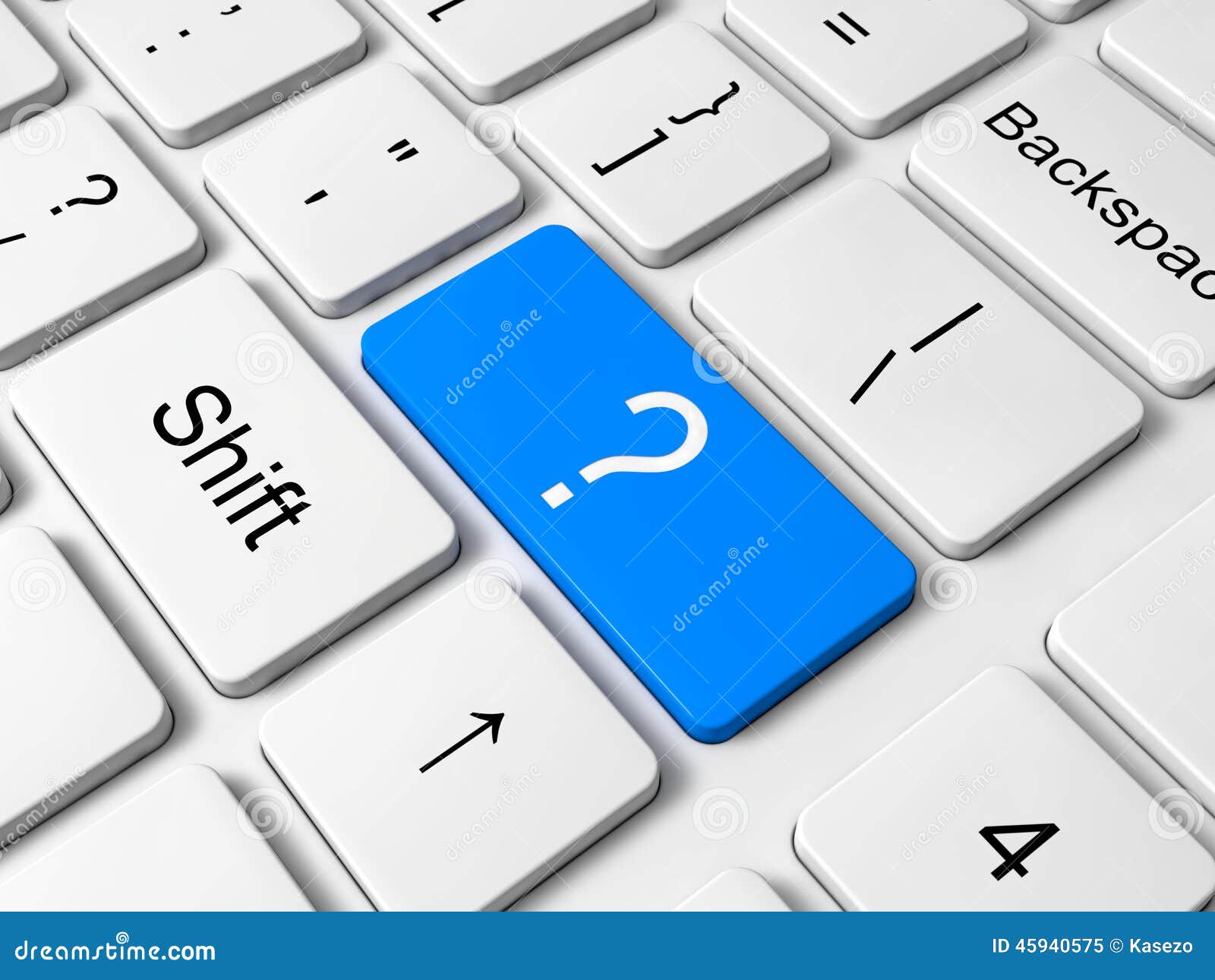 Question Button on Keyboard Stock Illustration - Illustration of ...