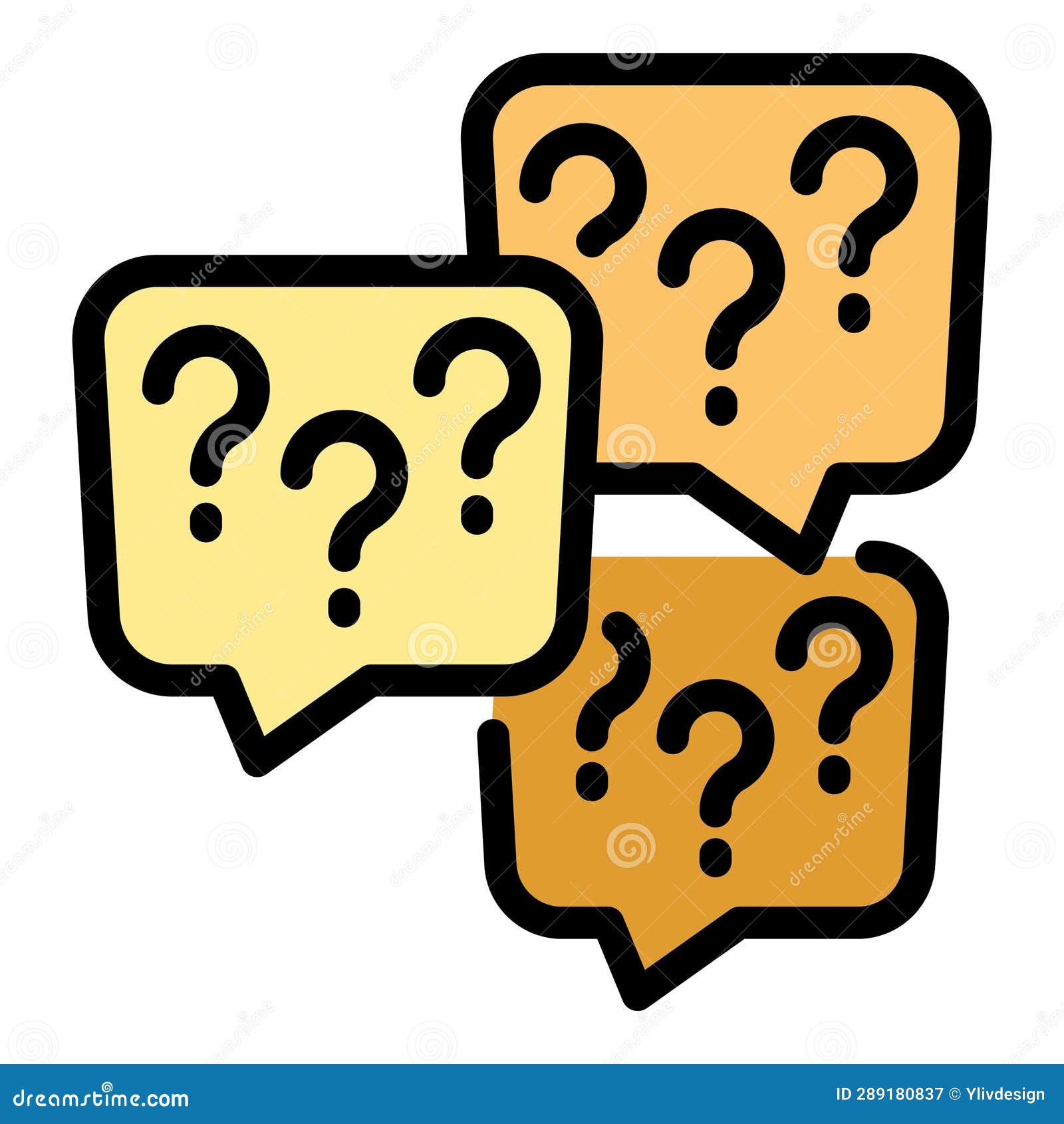 Question Chat Icon Vector Flat Stock Vector - Illustration of ...