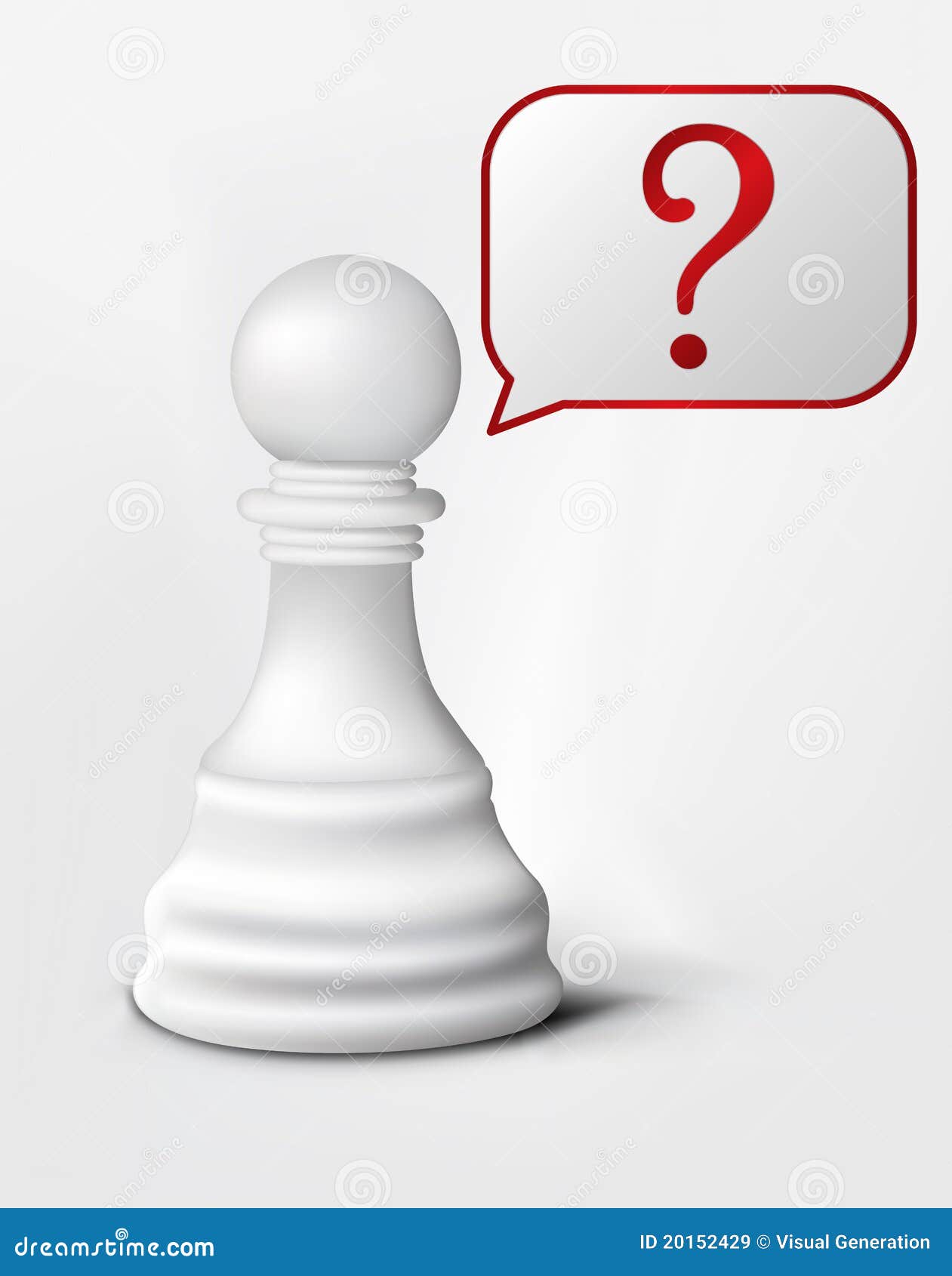 Question of Chess Pawn stock vector. Illustration of activity - 20152429