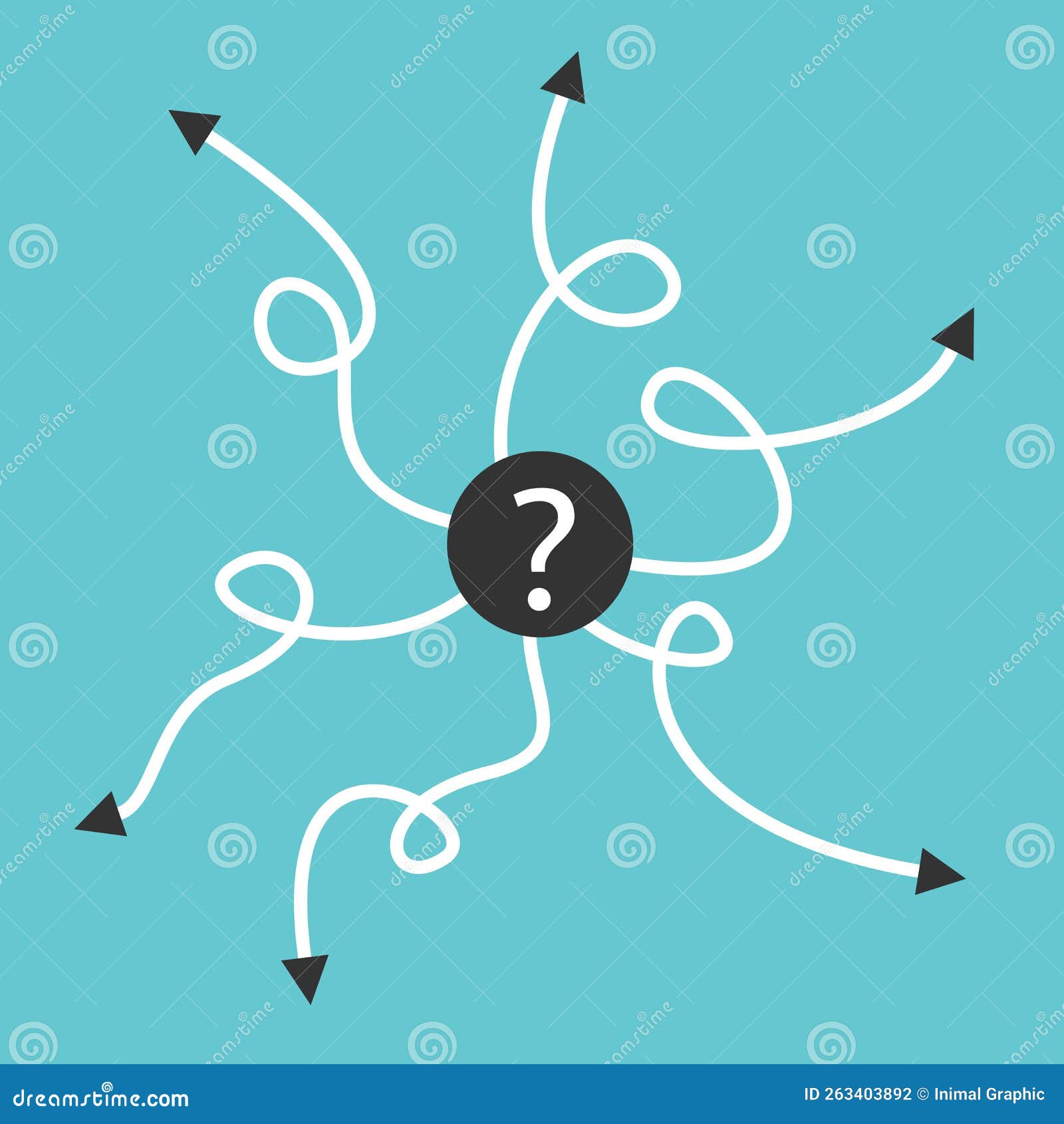 Question, Choice, Many Paths Stock Vector - Illustration of flat ...