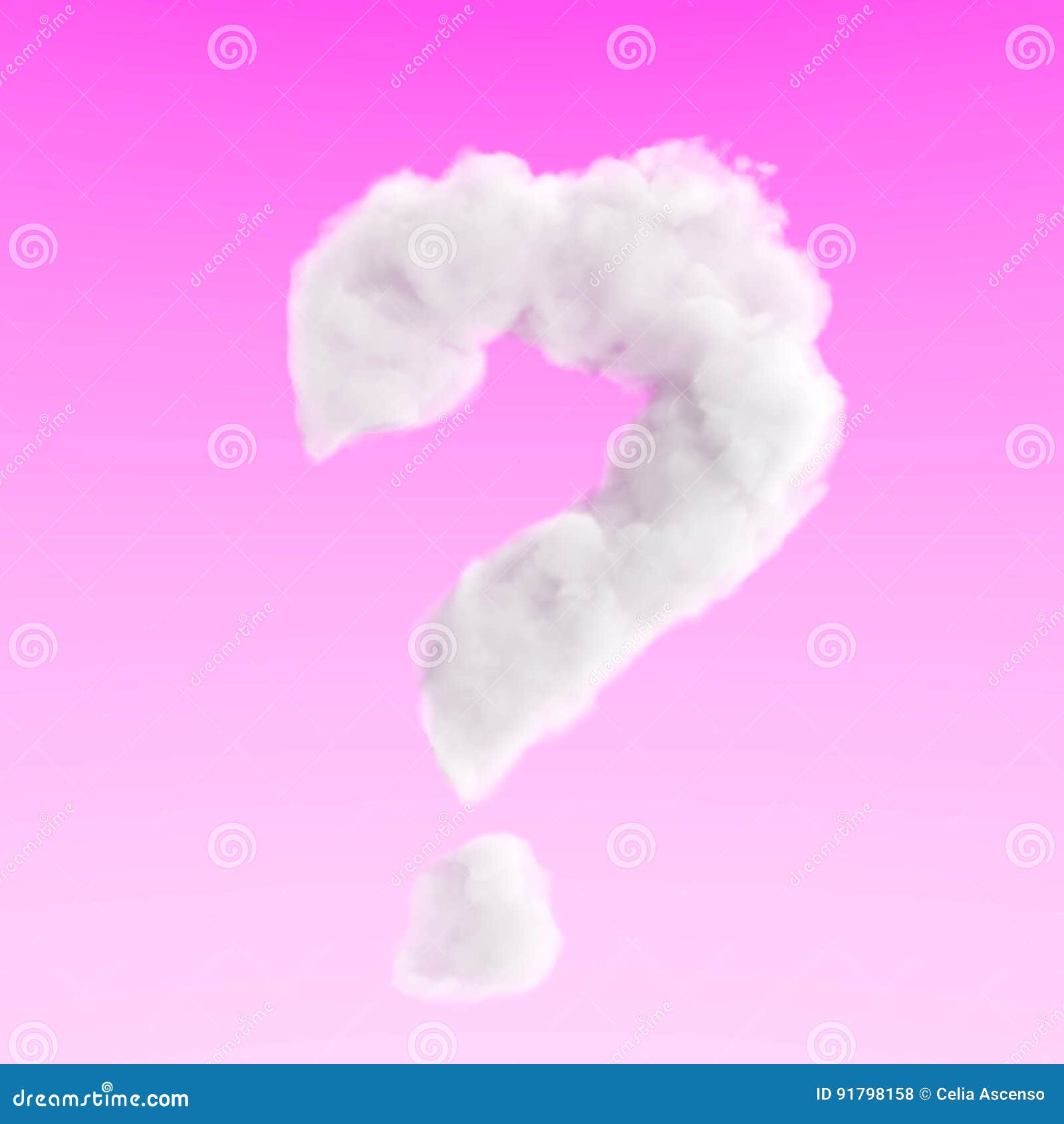Question Cloud in the Sky stock illustration. Illustration of clouds ...