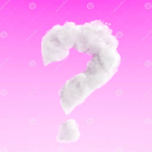 Question Cloud in the Sky stock illustration. Illustration of clouds ...