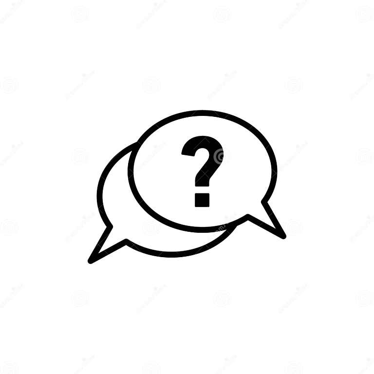 Question Comment Icon Ideal for FAQs and Inquiries Stock Vector ...