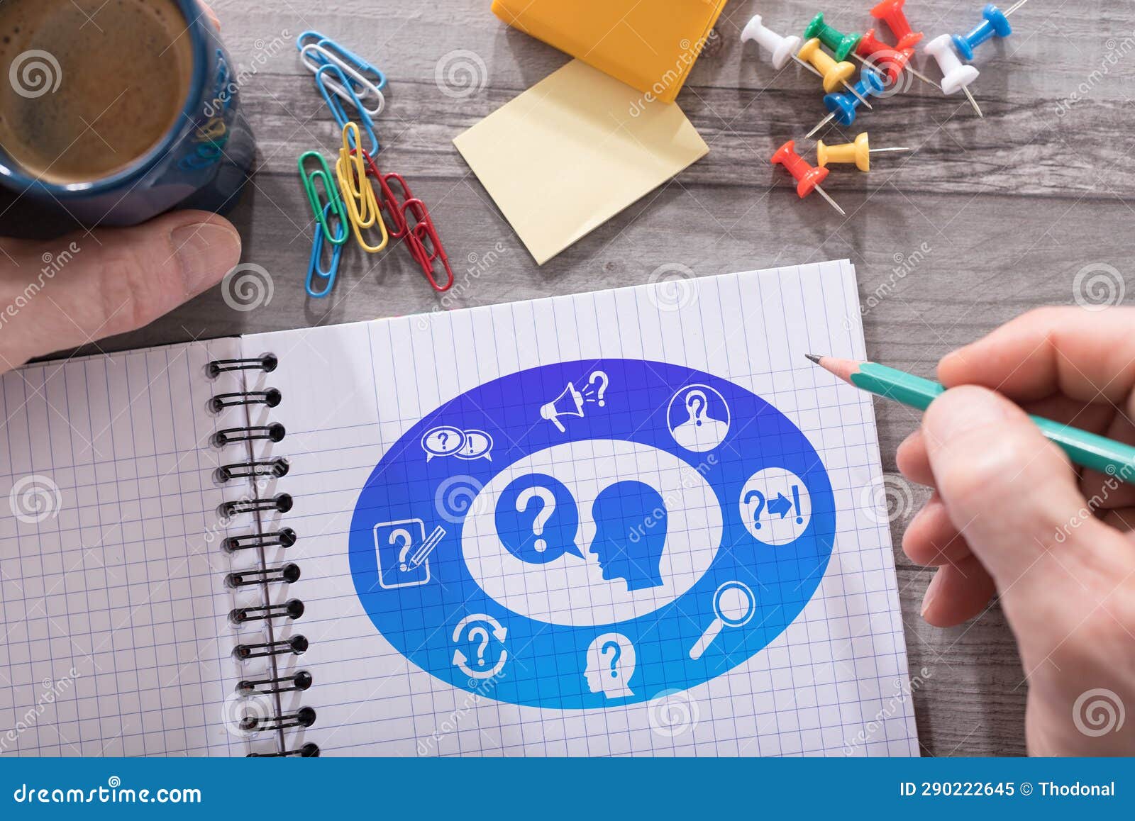 Question Concept on a Notepad Stock Image - Image of hand, answer ...