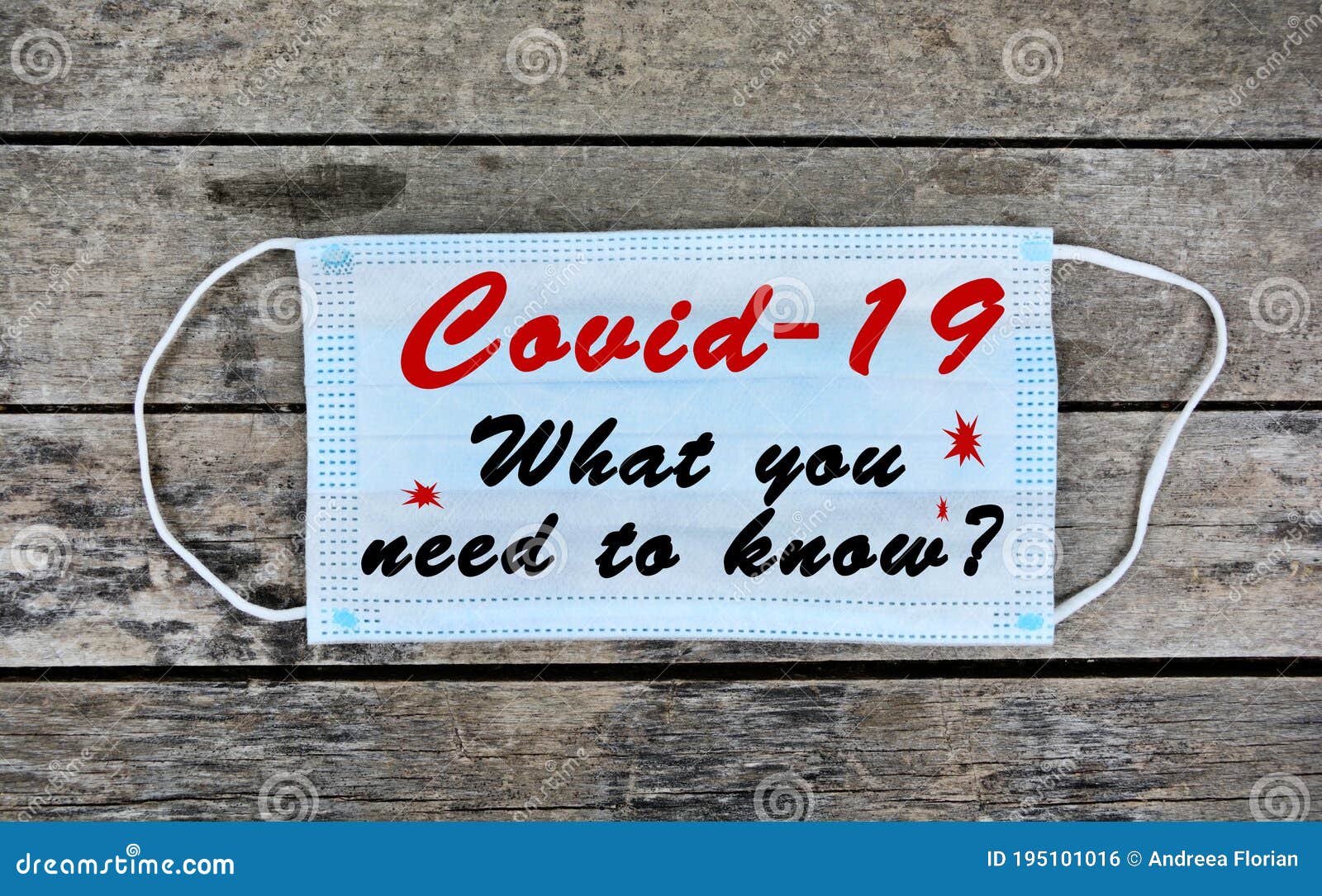 Question Covid-19 What You Need To Know on Face Mask Stock Photo ...