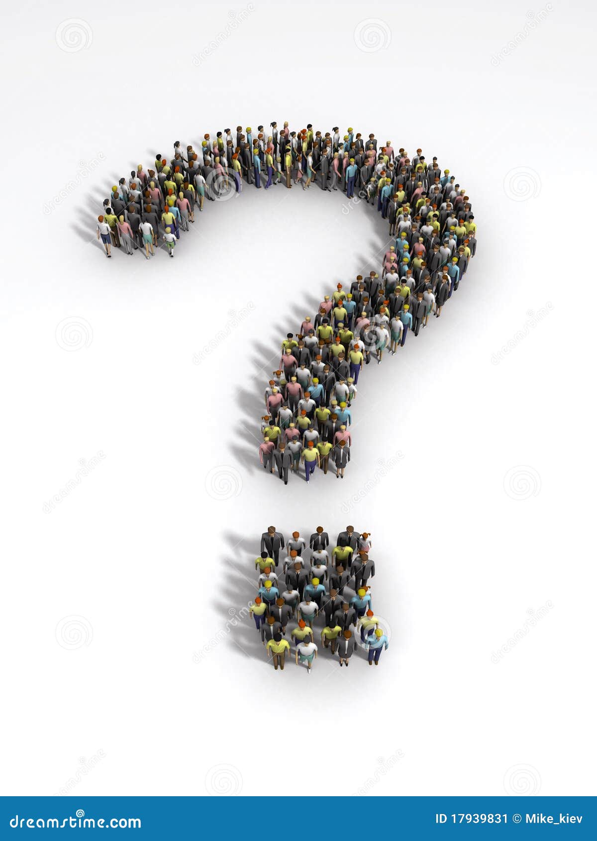 Question from the Crowd of People Stock Illustration - Illustration of ...