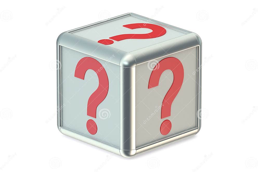 Question cube stock illustration. Illustration of unknown - 58445904