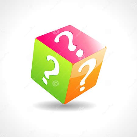 Question cube stock vector. Illustration of explain, questioning - 57912360