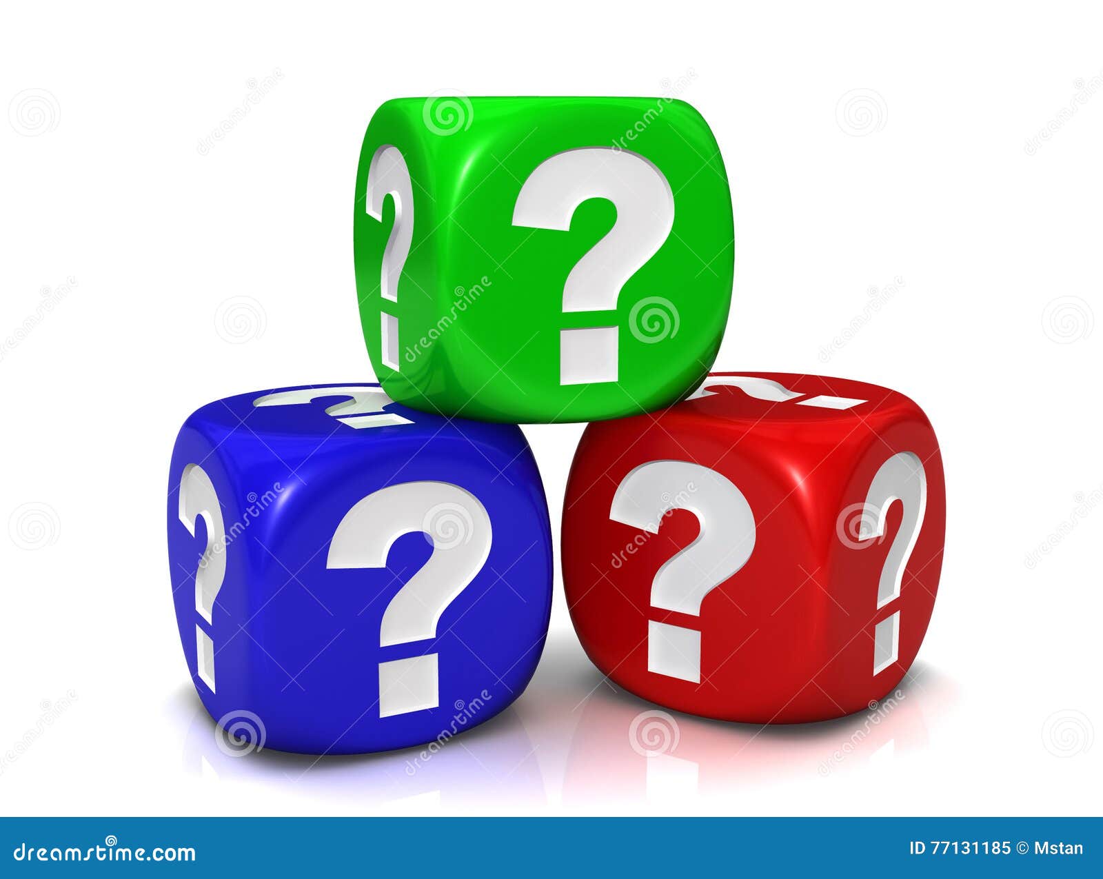 Question Cubes Concept 3d Illustration Stock Illustration ...