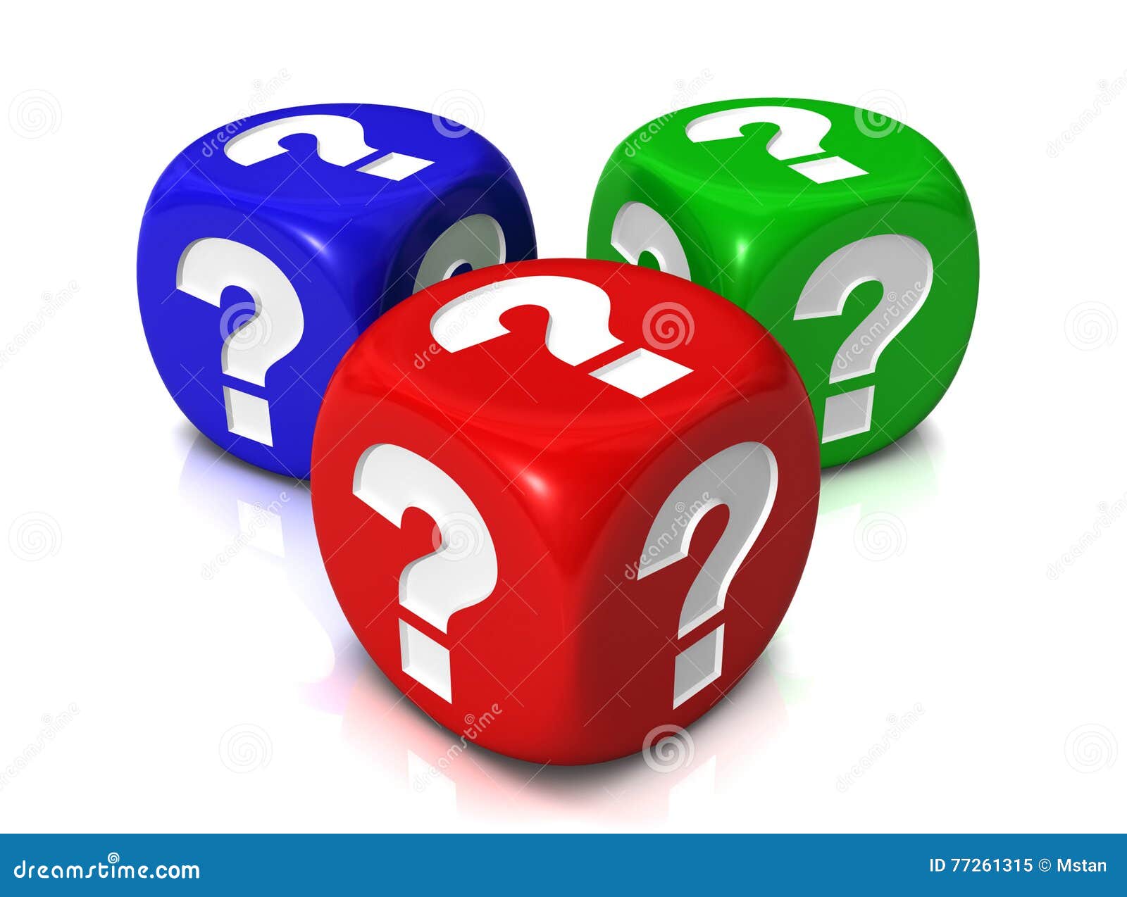 Question Cubes Concept 3d Illustration Stock Illustration ...