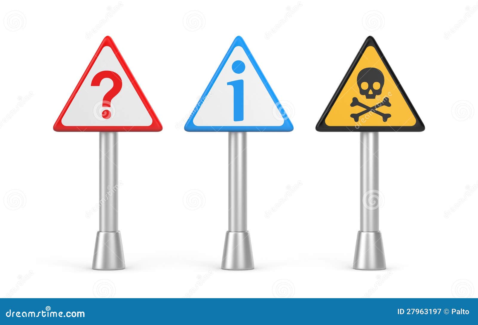 Question, Danger and Information Sign Stock Illustration - Illustration ...