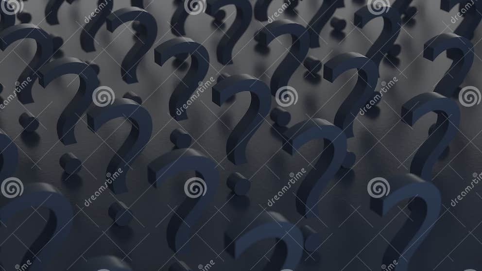Question Dark Marks in Isometric Isolated on Dark Background. Idea or ...