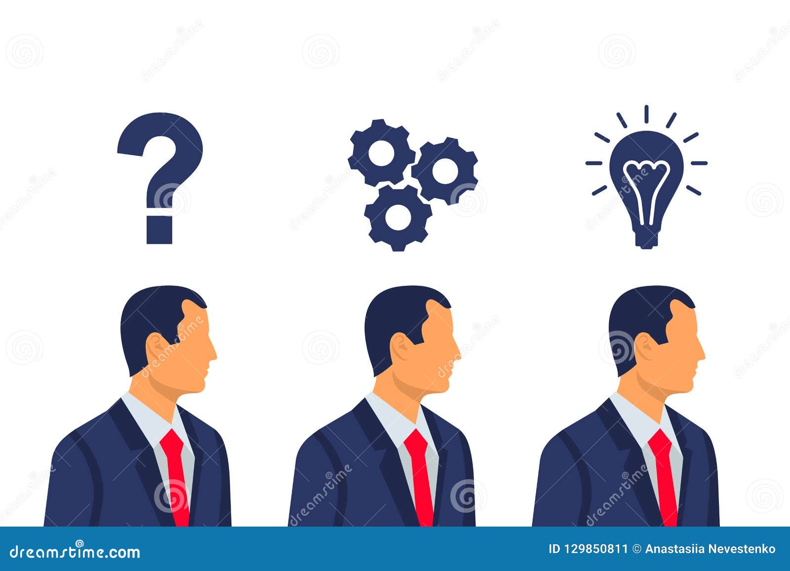 Question, decision, idea stock vector. Illustration of decisions ...