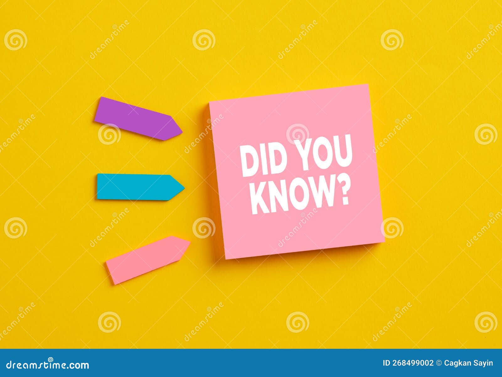 Did You Know? Note Is Written On A White Sticker That Hangs With Stock ...