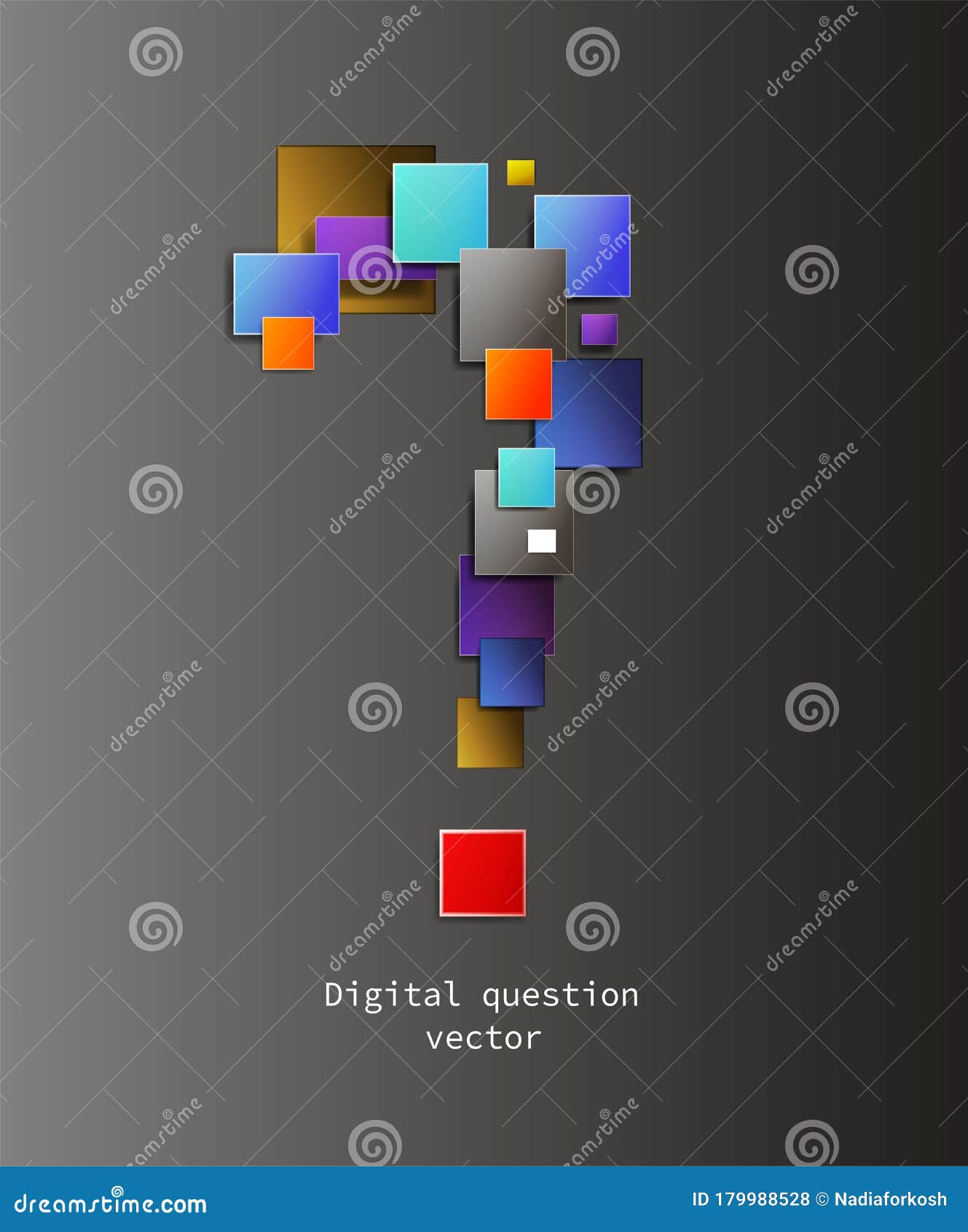 Question in Digital World Concept, Question Sign Creating from the ...