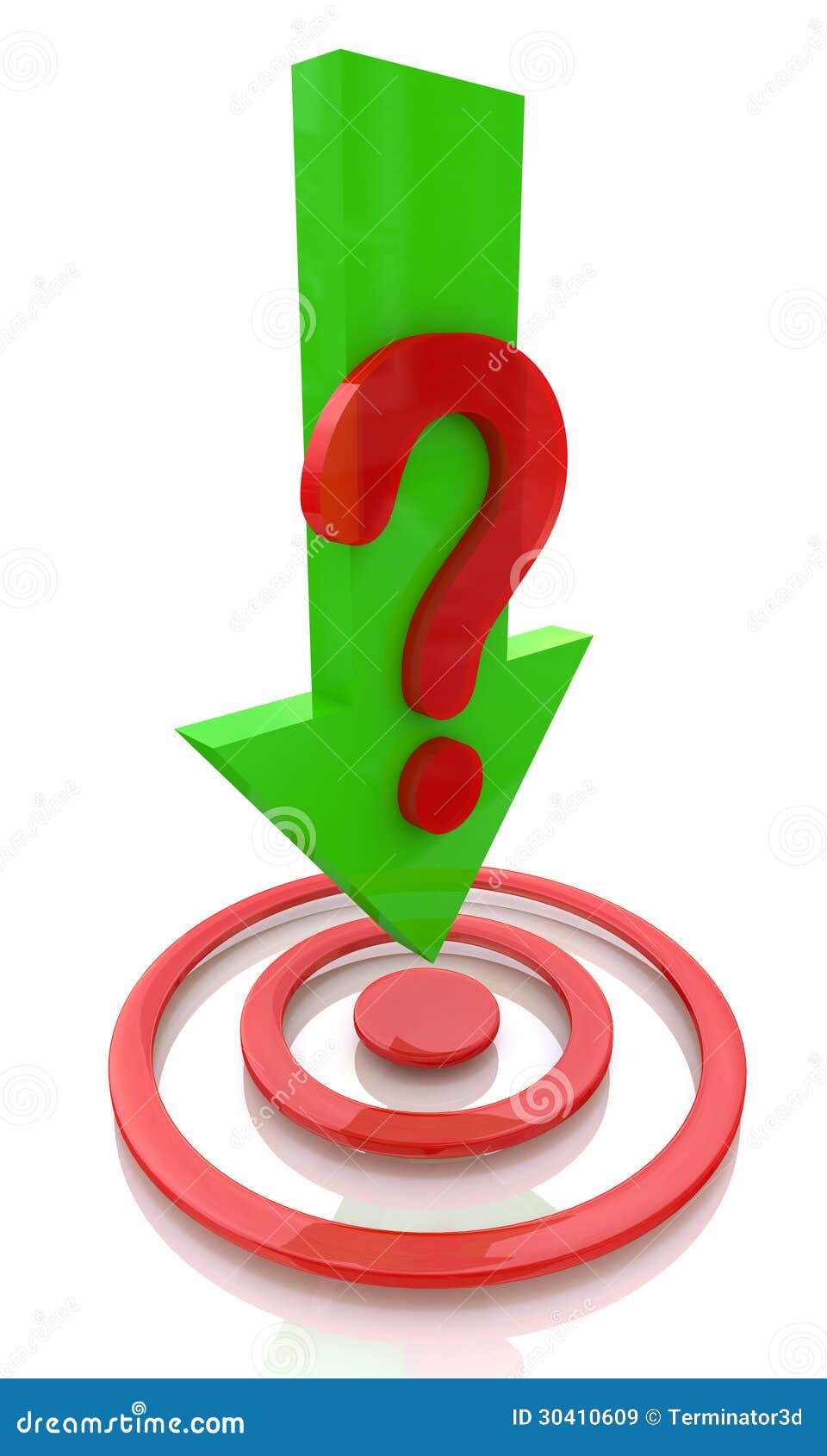 Question with the Direction of at the Target Stock Illustration ...