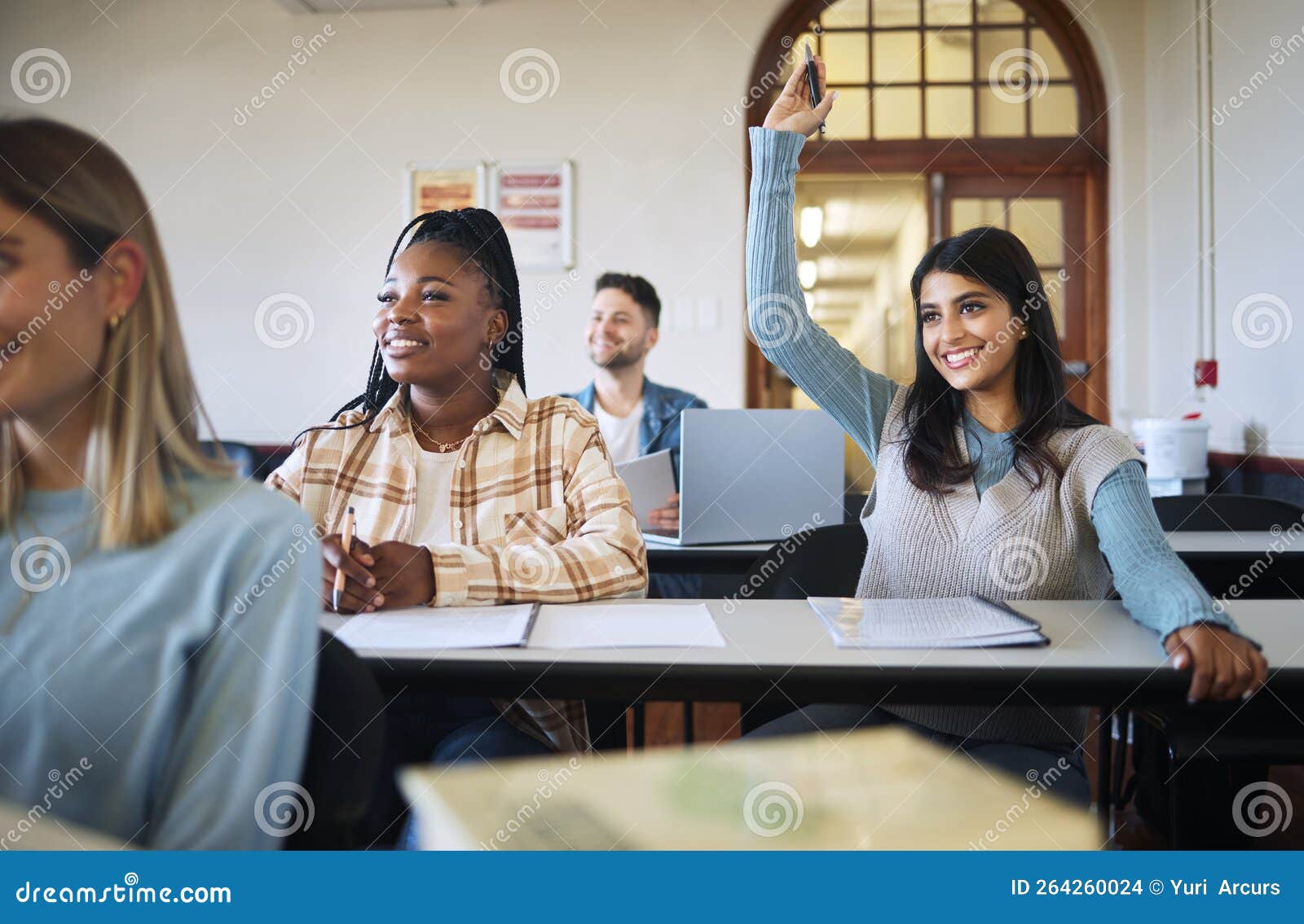 Question, Education and Learning with a Student Woman in a University ...