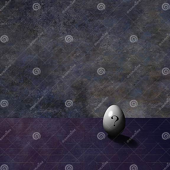 Question Egg stock illustration. Illustration of metaphor - 124088090