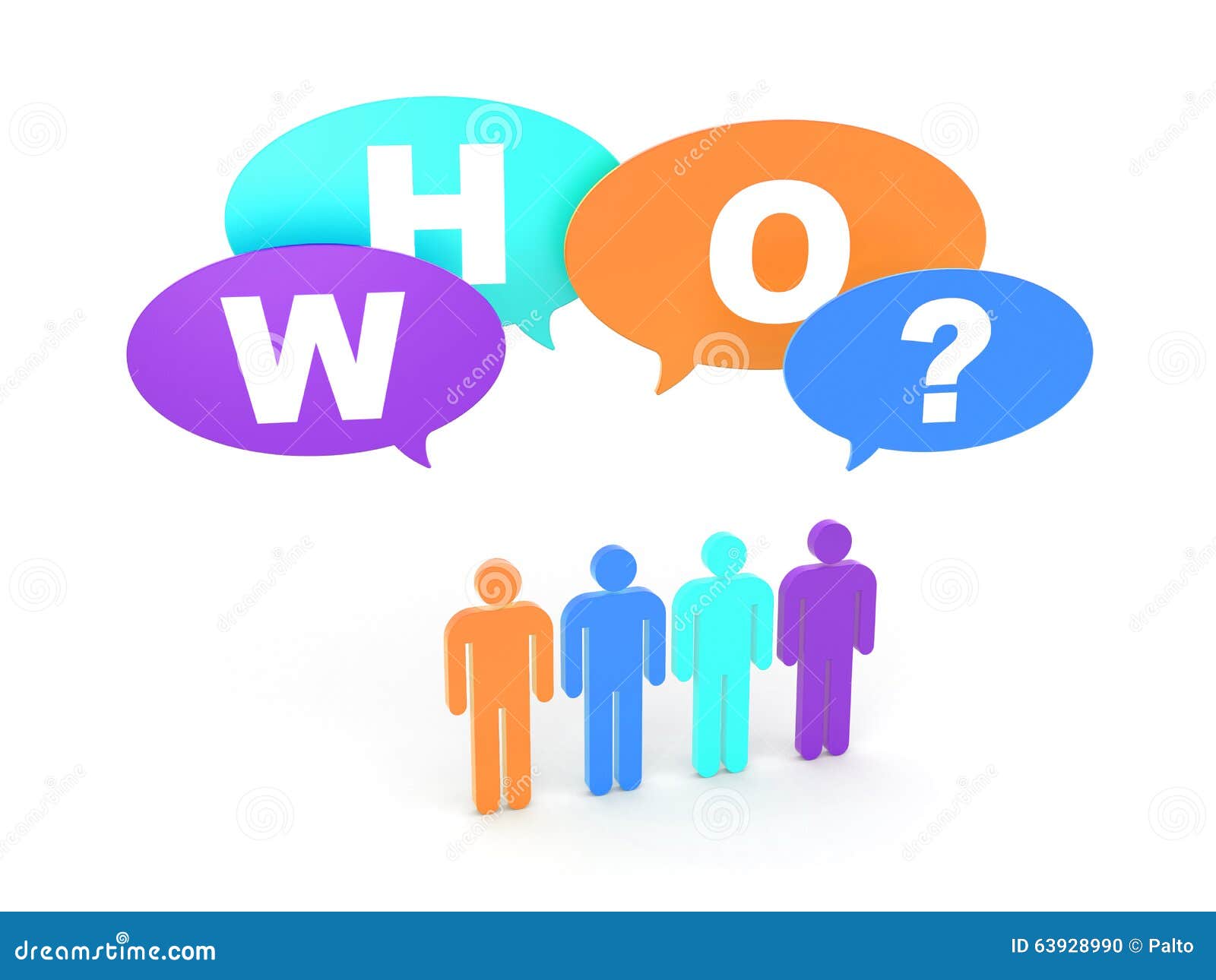 Question Exciting Group of People Stock Illustration - Illustration of ...