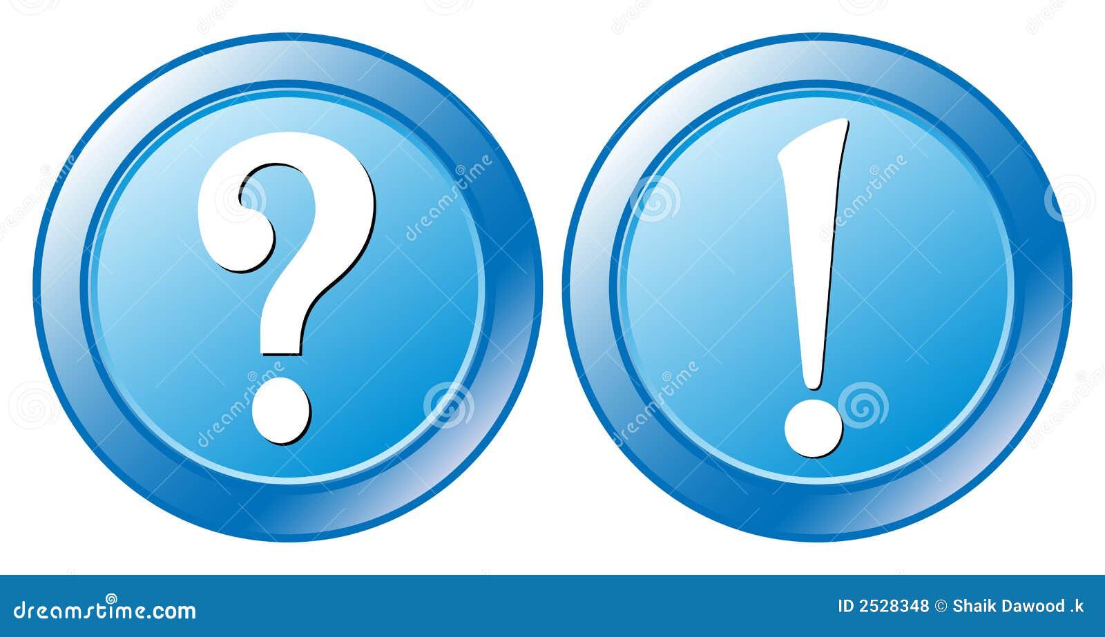 Question Exclamation mark stock vector. Illustration of metallic - 2528348