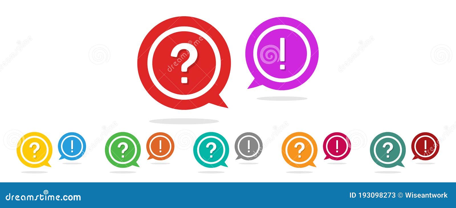 Question and Exclamation Mark. Icon of Faq, Help and Support. Ask and ...