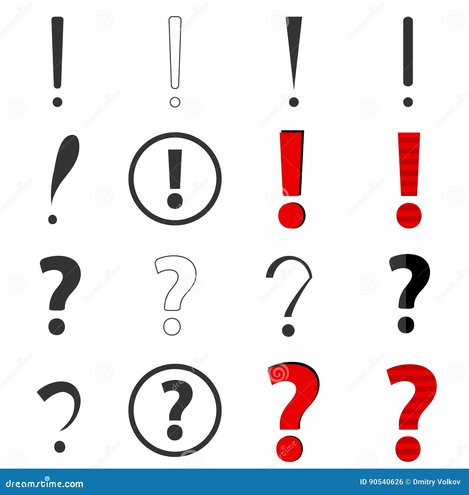 Question and Exclamation Marks Stock Illustration - Illustration of ...