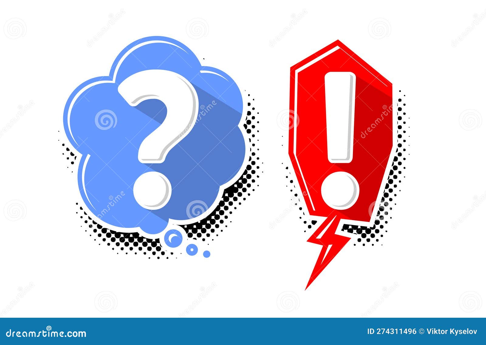 Question and Exclamation Marks Stock Illustration - Illustration of ...