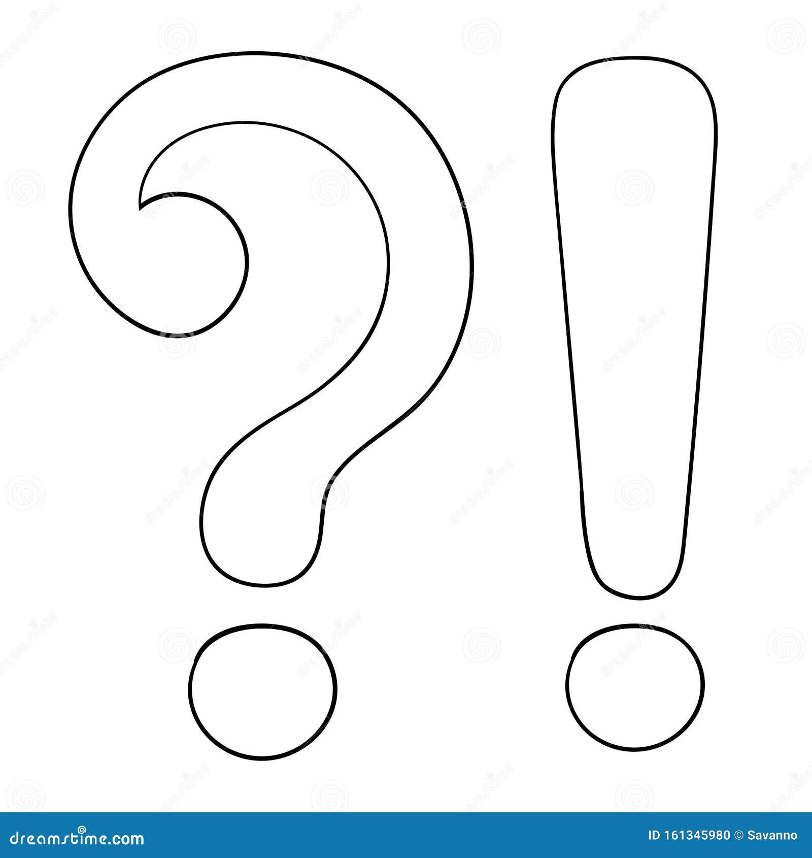 Question And Exlamation Marks. Hand Drawn Doodle Style On Lined Paper ...