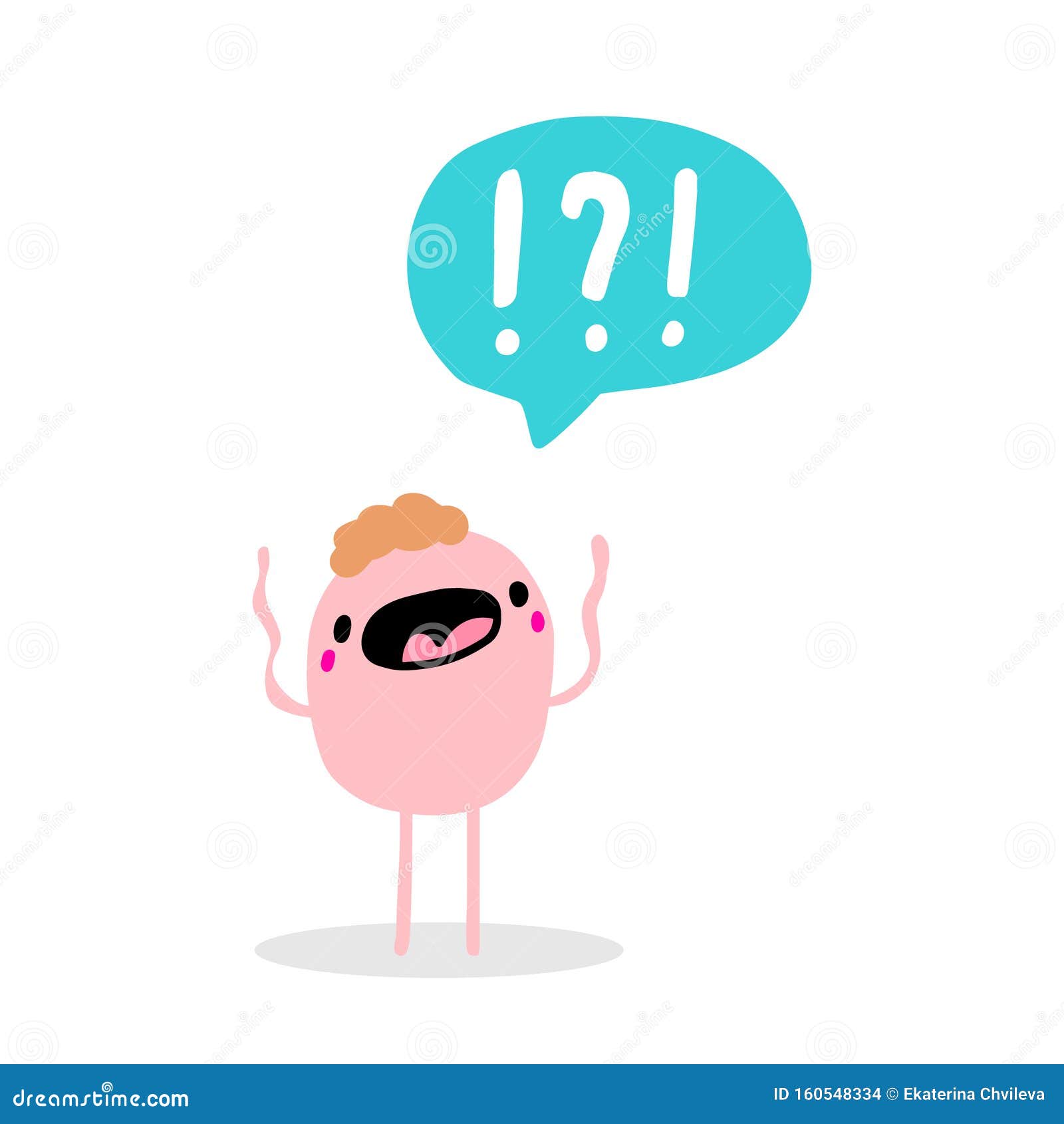 Question Expression Shout Hand Drawn Vector Illustration in Cartoon ...
